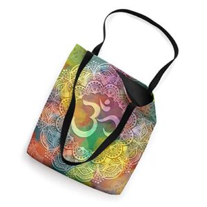 Abstract Watercolor OM Buddhism Yoga Tote Bag