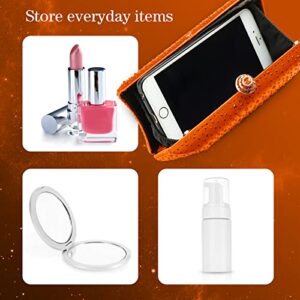 Women Handbags Rhinestone Evening Bags Party Purse Prom Wedding Bride Crystal Party Clutches Bag with Chain (Orange)