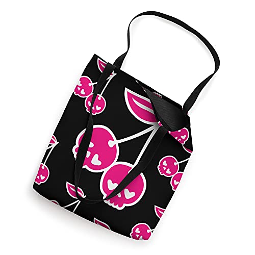 Pastel Goth Kawaii Punk Cherry Skulls Tote Bag