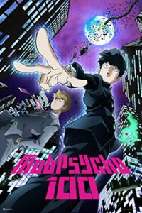 mob psycho 100 poster anime series 1 key art crunchyroll japanese anime merchandise webtoon manga series anime streaming poster merch anime bedroom decor cool wall decor art print poster 12×18