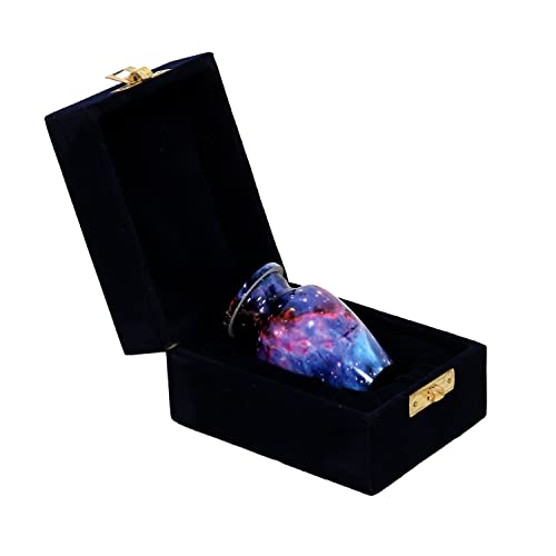 HLC URNS Keepsake Urn – Galaxy Universe Keepsake Qnty 1 - Keepsake Urn for Human Ashes with 1 Velvet Box Bag-Mini Keepsake Urn - Affordable Keepsake Urn (3 cu.in)