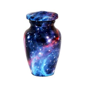 HLC URNS Keepsake Urn – Galaxy Universe Keepsake Qnty 1 - Keepsake Urn for Human Ashes with 1 Velvet Box Bag-Mini Keepsake Urn - Affordable Keepsake Urn (3 cu.in)