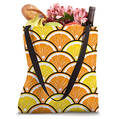 Orange Lemon Fruit Themed Decorative Slices Gift Idea Women Tote Bag