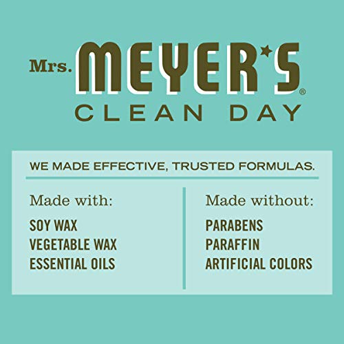 Mrs. Meyer's Clean Day's Tin and Glass Candle Bundle - Lavender Scented Soy Aromatherapy Candle (2 Count), Basil Scented Tin Candle (3 Candles Total)