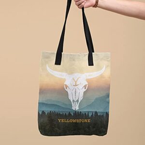 Yellowstone Cow Skull Premium Tote Bag