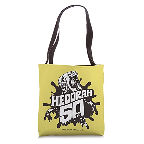 Godzilla Hedorah 50th Anniversary Black Line Art - Yellow Tote Bag