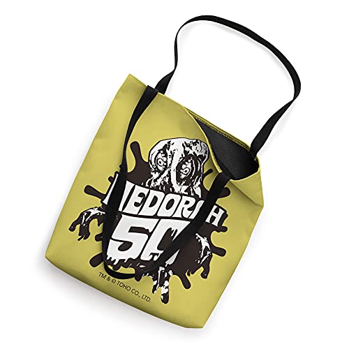 Godzilla Hedorah 50th Anniversary Black Line Art - Yellow Tote Bag