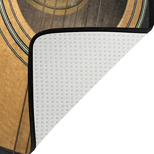 MOYYO Modern Area Rugs Acoustic Guitar Rug 6 x 4 Feet Indoor Soft Area Rug Anti-Skid Rectangle Carpet Floor Mat for Dining Room Bedroom Living Room Home Decor