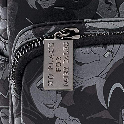 Loungefly Disney Villains Debossed All Over Print Womens Double Strap Shoulder Bag Purse