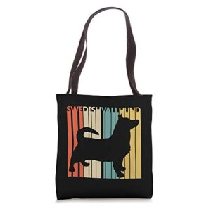 vintage swedish vallhund dog tote bag