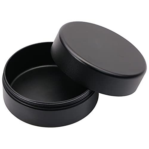 Mini Skater Black 3.1"Shockproof Sealed Waterproof Aluminum Box Pill Container Airtight Metal Stash Jar Herb Storage Container(1Pcs)