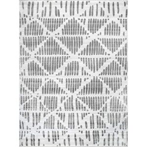 nuLOOM Truly Abstract Diamonds Area Rug, 8' x 10', Light Grey