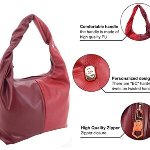 DE'EMILIA CONCEPT Hobo Bags for Women, Imitation Sheep Leather Purses and Handbags Large Shoulder Bags