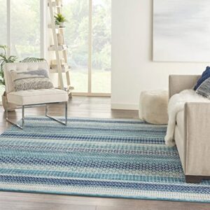 Nourison Passion Bohemian Navy Blue 8' x 10' Area -Rug, Easy -Cleaning, Non Shedding, Bed Room, Living Room, Dining Room, Kitchen (8x10)