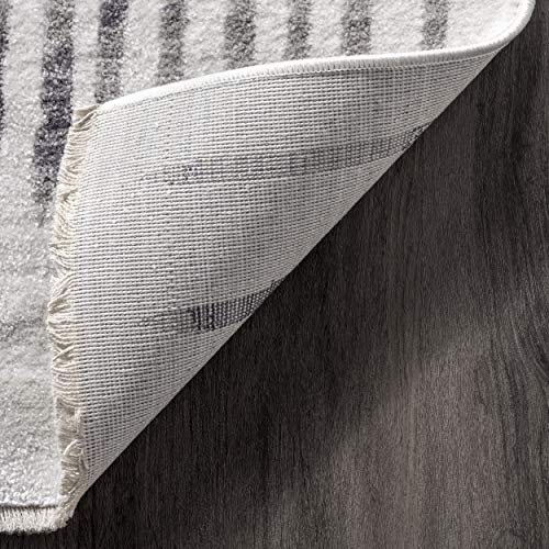 nuLOOM Soraya Striped Tiles Area Rug, 8' x 10', Light Grey