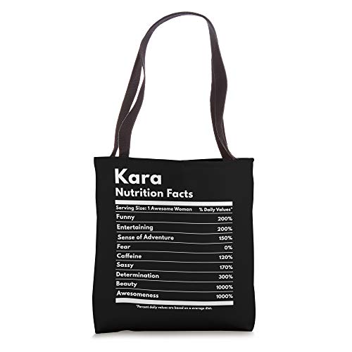 Kara Nutrition Facts Gift Funny Personalized Name Kara Tote Bag