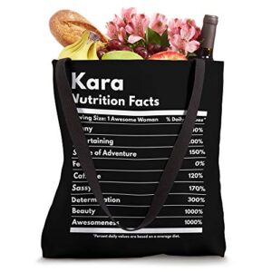 Kara Nutrition Facts Gift Funny Personalized Name Kara Tote Bag