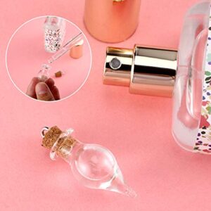 30 Pieces Mini Glass Bottles Potion Bottles Small Wishing Drifting Bottles with Cork and 20 Meters Hanging Rope for Halloween Christmas Birthday Party Favors DIY Art Crafts