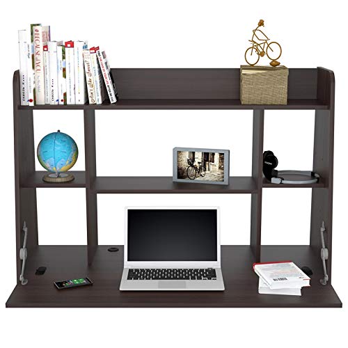 Inval Wall Mounted Floating Desk, Espresso