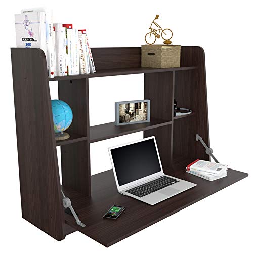 Inval Wall Mounted Floating Desk, Espresso