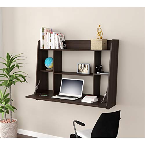 Inval Wall Mounted Floating Desk, Espresso