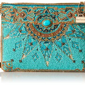 Mary Frances New Day Crossbody Clutch Handbag, Turquoise