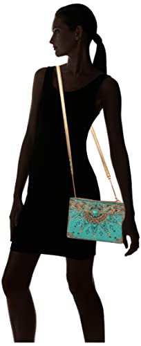 Mary Frances New Day Crossbody Clutch Handbag, Turquoise