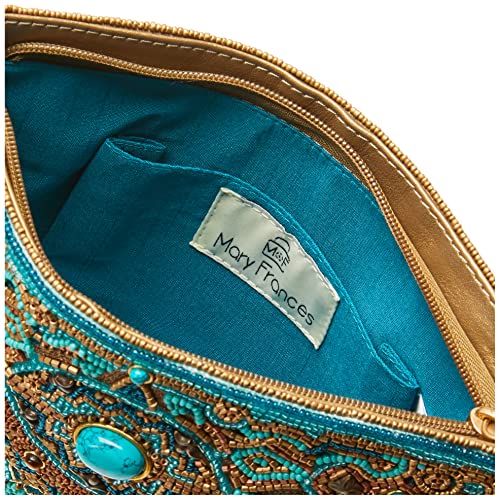 Mary Frances New Day Crossbody Clutch Handbag, Turquoise