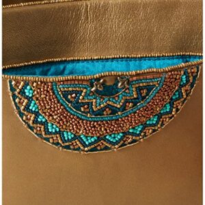 Mary Frances New Day Crossbody Clutch Handbag, Turquoise