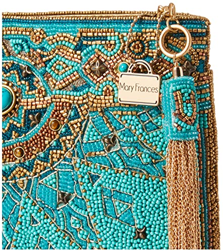 Mary Frances New Day Crossbody Clutch Handbag, Turquoise