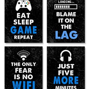 Video Game Decor Set of 4 (8”X10”), Boys Room Decorations for Bedroom, Game Room Decor, Video Game Art Gift, Video Game Print, Video Game Poster, No Frames