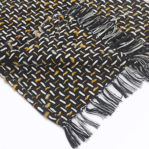 LR Home Modern Interwoven Throw Blanket with Fringe 50" x 60"