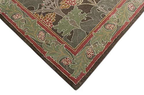 Decor Home Maya Green Ancient Design by Morris Traditional Oriental Antique Style Handmade Tufted 100% Wool Area Rugs & Carpet (8'x10')