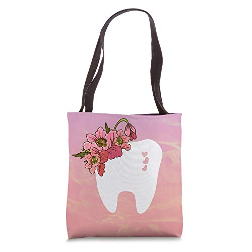 Tooth Flower Cute Dentist Dental Assistant Orthodontist Gift Tote Bag