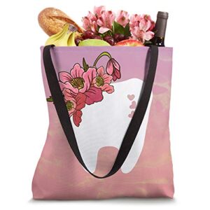 Tooth Flower Cute Dentist Dental Assistant Orthodontist Gift Tote Bag