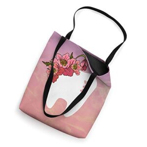 Tooth Flower Cute Dentist Dental Assistant Orthodontist Gift Tote Bag