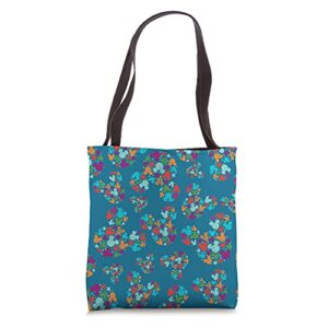 disney mickey mouse icon multi-colored print tote bag