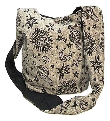 Original Collections Celestial Cross Body Shoulder Bag Purse in Gray