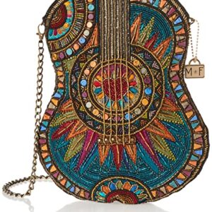 Mary Frances womens Good Vibes Only Crossbody Guitar Handbag Shoulder Bag, Multi, One Size US