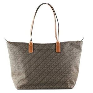 Michael Kors large top zip travel tote tangerine multi