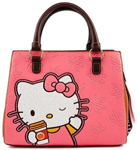 loungefly hello kitty pumpkin spice latte wave cross body bag