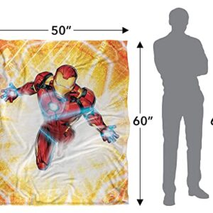 Marvel Iron Man Highly Rendered Silky Touch Super Soft Throw Blanket 50" x 60"