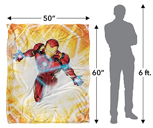 Marvel Iron Man Highly Rendered Silky Touch Super Soft Throw Blanket 50" x 60"