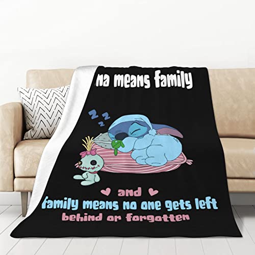 Cartoon Throw Blanket Ultra-Soft Cozy Microfiber Fleece Throw Blankets for Home Couch, Bed and Sofa 50"x60"