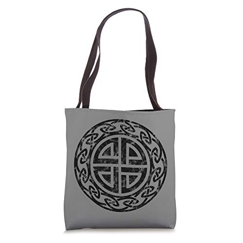 Vintage Protection Shield Knot Celtic Norse Vikings Health Tote Bag