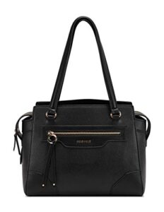 nine west brooklyn jet set shldr satchel, black