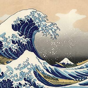 2 Pack - Skeleton by Vincent Van Gogh & The Great Wave Off Kanagawa by Katsushika Hokusai - Fine Art Poster Prints (Laminated, 18" x 24")