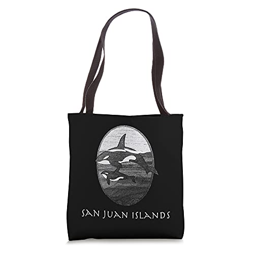 San Juan Islands WA Orca Killer Whales Pacific Northwest PNW Tote Bag