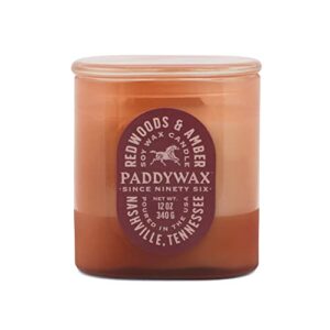 paddywax candles vs1003 vista collection scented candle, 12-ounce, redwoods & amber, 12 ounces