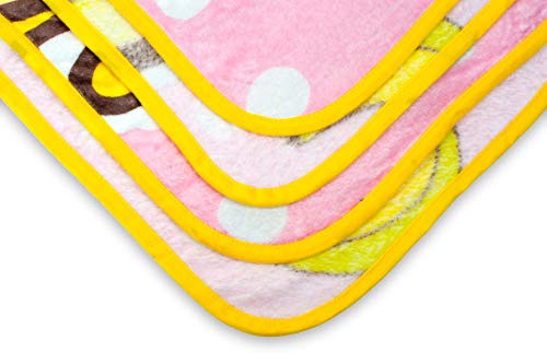 JUST FUNKY Bananya Cat Large Anime Fleece Throw Blanket | Decorative Throw Blanket Features The Banana Cat | Collectible Anime Throw Blanket | Measures 60 x 45 Inches